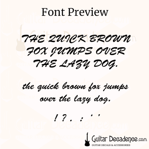 Custom Waterslide Headstock Decals for Stratocaster Guitars | Classic ...