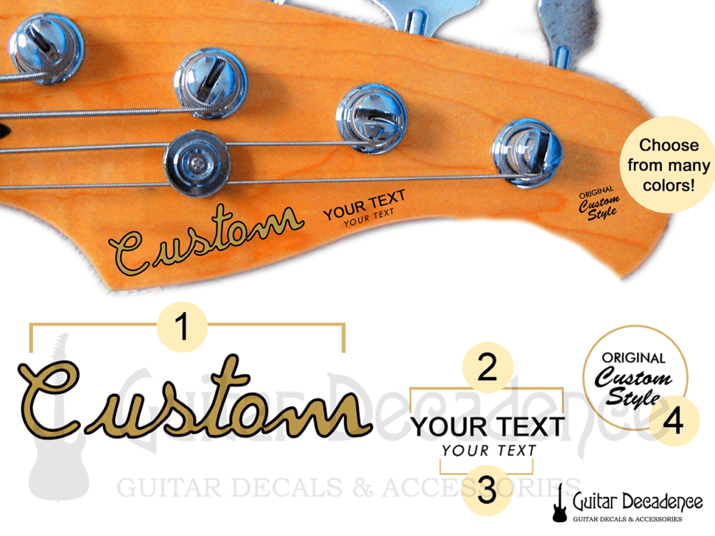 Custom Waterslide Headstock Decals For Telecaster Guitars | Spaghetti ...